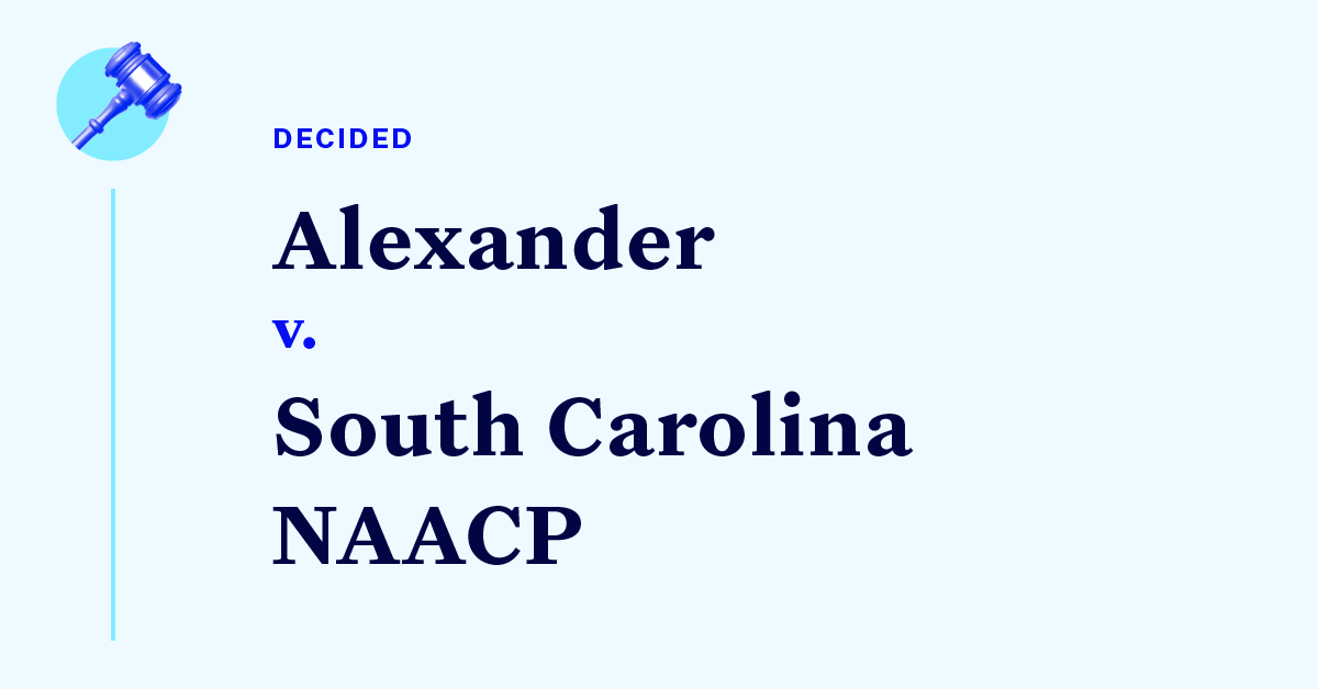 Court Cases - South Carolina Redistricting Challenge (SCOTUS ...