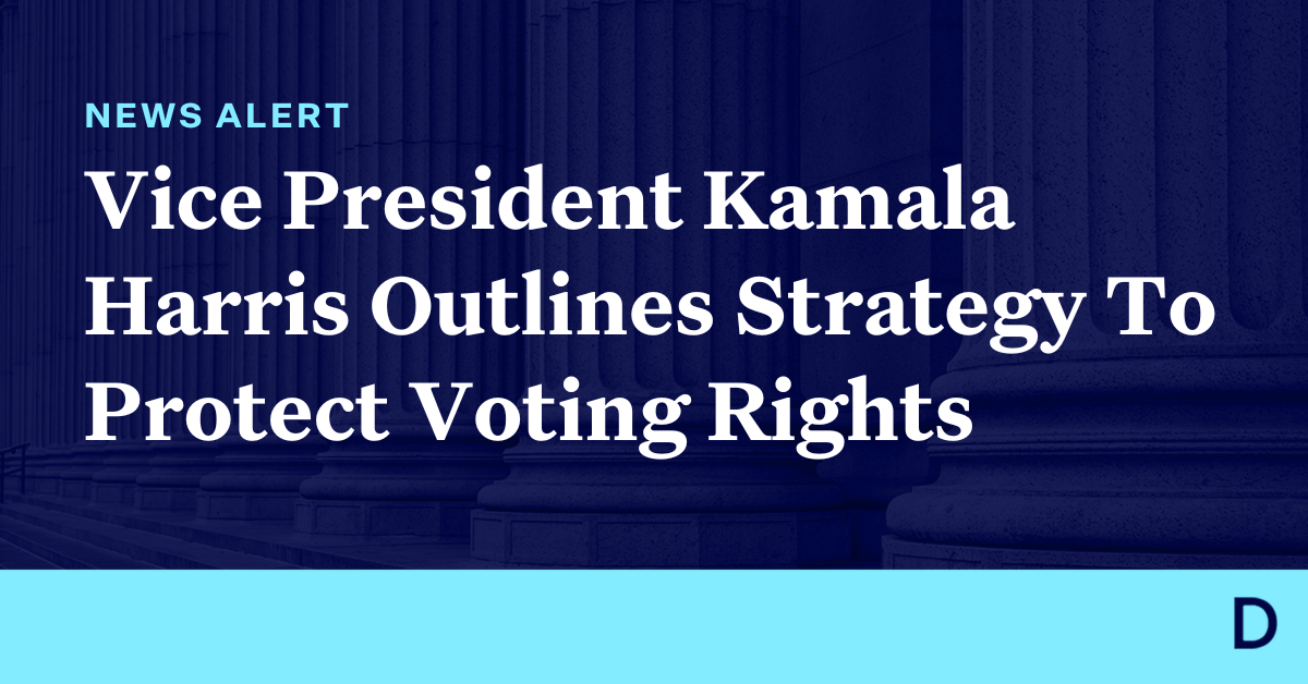 Vice President Kamala Harris Outlines Strategy To Protect Voting Rights ...