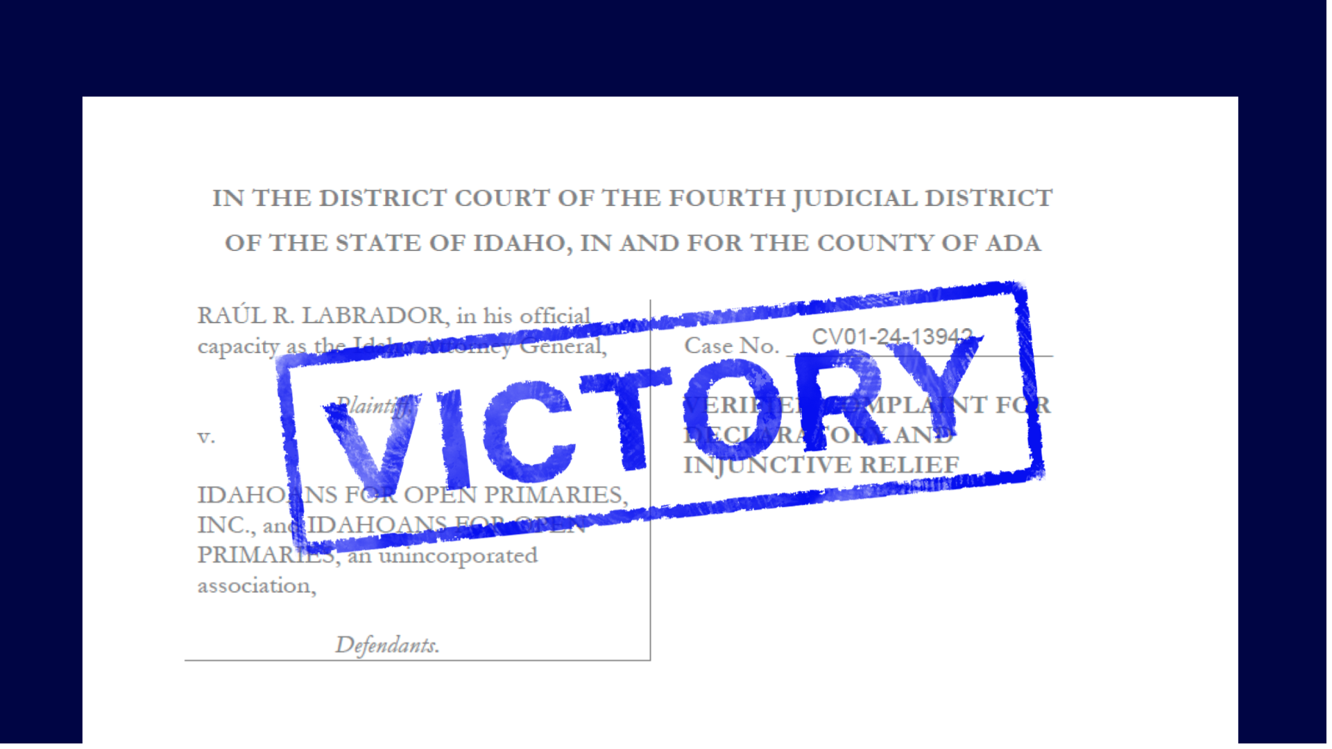 Court Cases - Idaho Open Primaries Ballot Initiative Challenge (II) - Democracy Docket