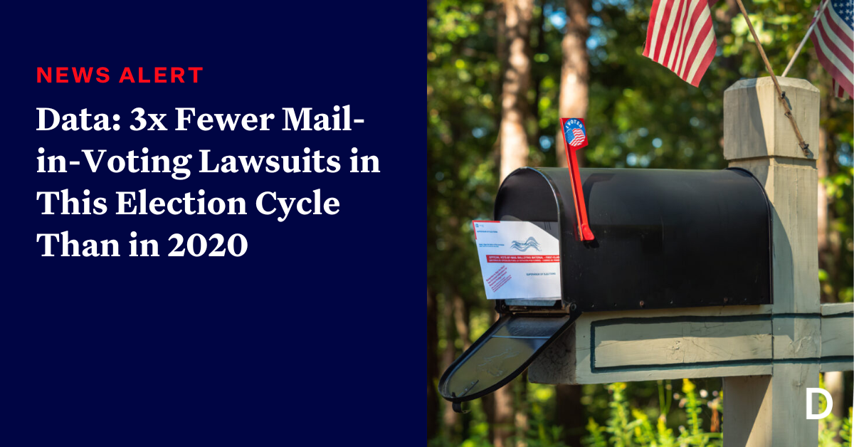Data: 3x Fewer Mail-in-Voting Lawsuits in This Election Cycle Than in ...
